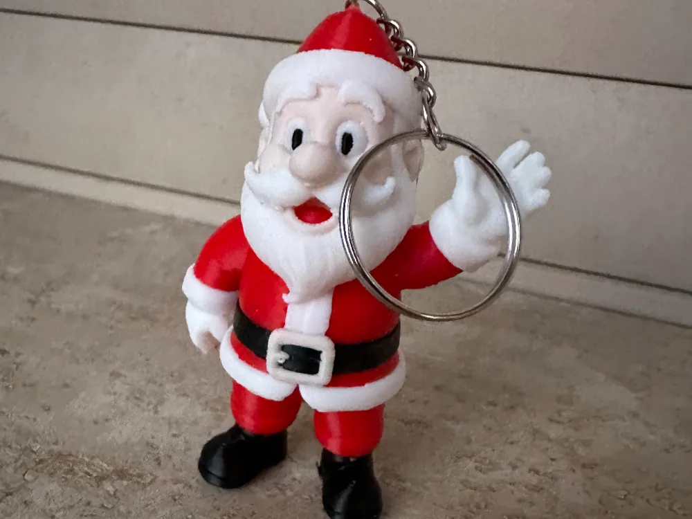 Santa Claus keychain - Free 3D Print Model - MakerWorld