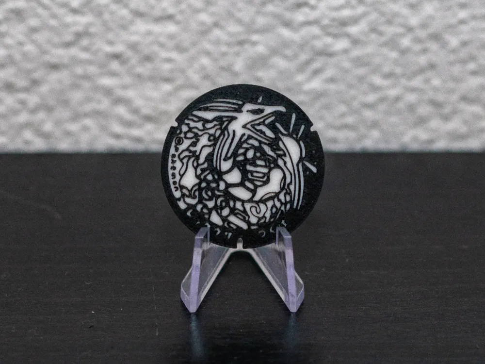 Pokemon TCG Rayquaza Coin - Poke Lid - Free 3D Print Model - MakerWorld