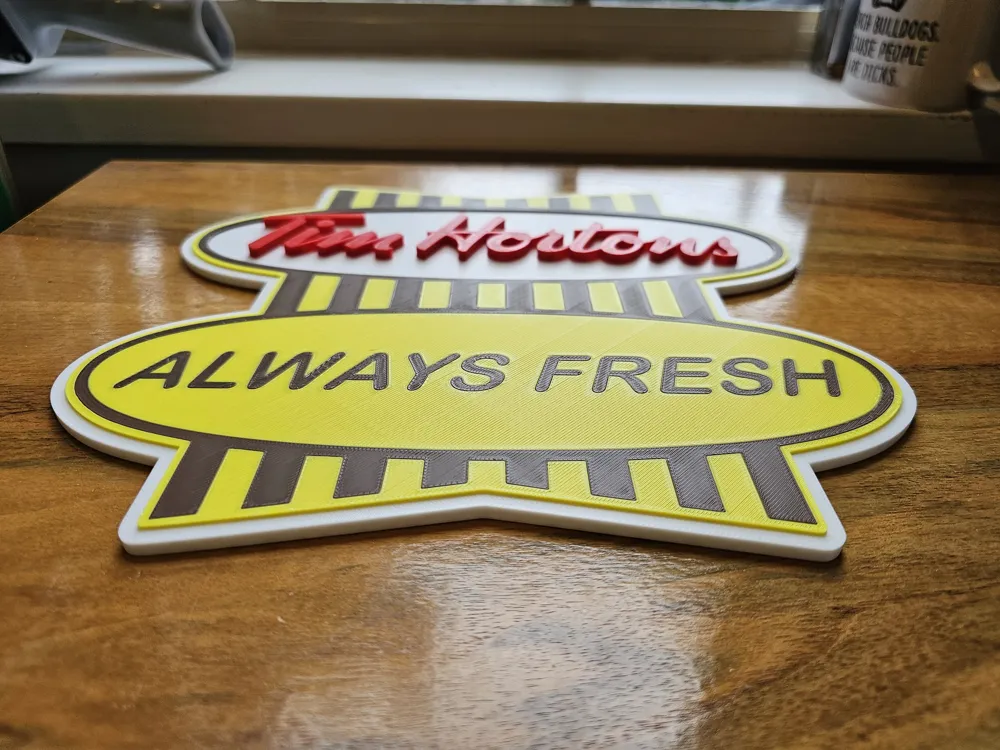 Tim Hortons Retro 3D Sign by Fast3DMakerWorld: Download Free 3D Models
