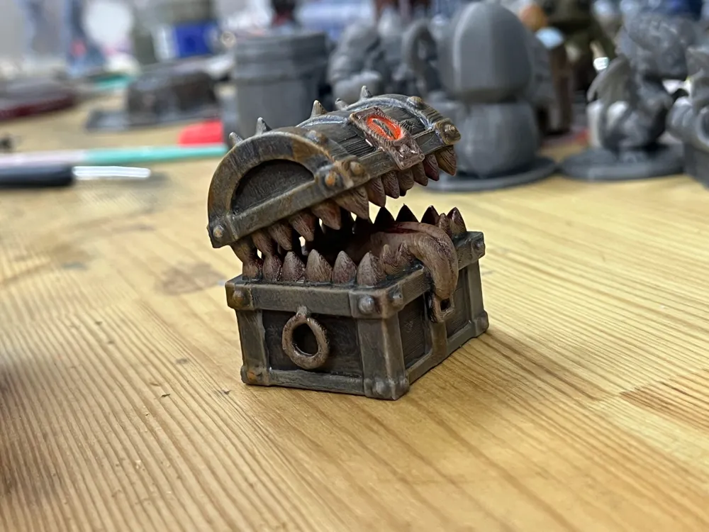 DnD Mimic Chest 2 Monster Fantasy RPG Prop D&D - Free 3D Print Model ...