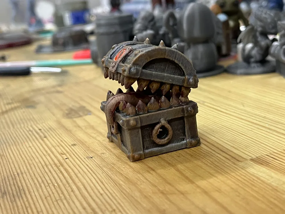 DnD Mimic Chest 2 Monster Fantasy RPG Prop D&D by Redsing_ART ...