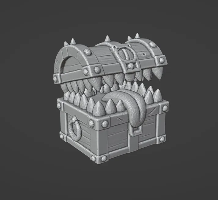 DnD Mimic Chest 2 Monster Fantasy RPG Prop D&D by Redsing_ART ...