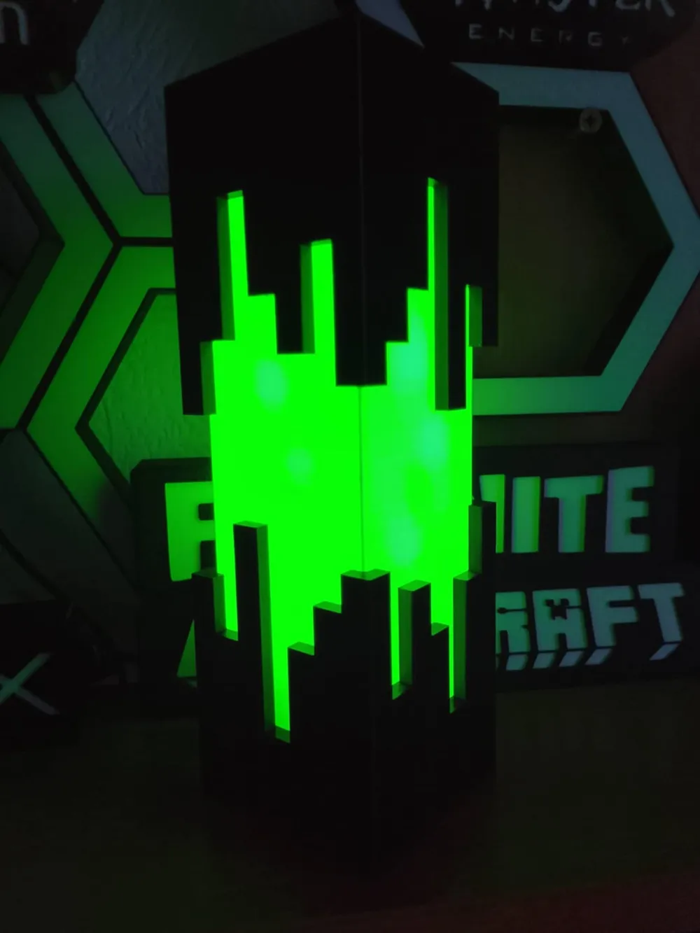 Pixel Skyline LED Lamp3D Printed RGB Mood Light - Free 3D Print Model ...