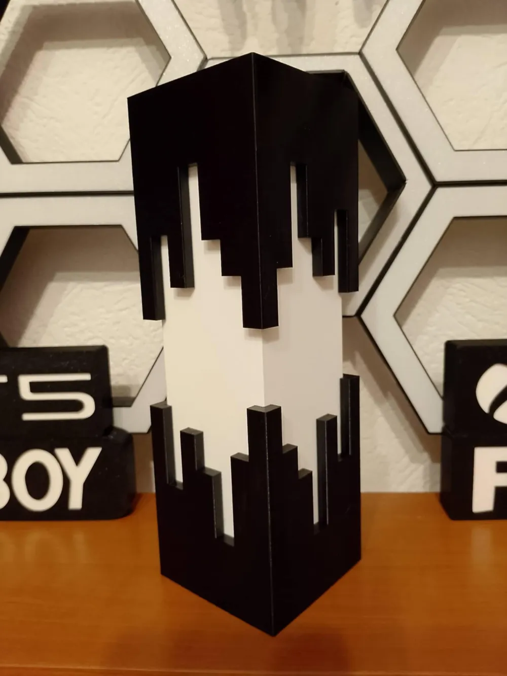 Pixel Skyline LED Lamp3D Printed RGB Mood Light - Free 3D Print Model ...