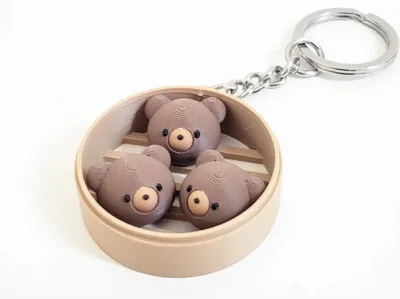 Teddy Bear Bun Fidget Keychain (Dim Sum) by Jefflynn MakerWorld ...