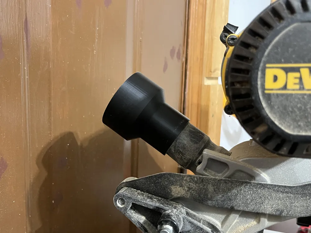 DeWalt Miter Saw to Shop Vac Dust Port Adapter - Free 3D Print Model ...