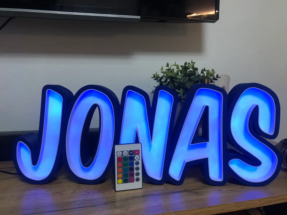 Namenslampe Lightbox Jonas Letters by Flexn-3D - MakerWorld