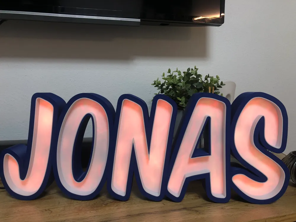 Namenslampe Lightbox Jonas Letters by Flexn-3D - MakerWorld