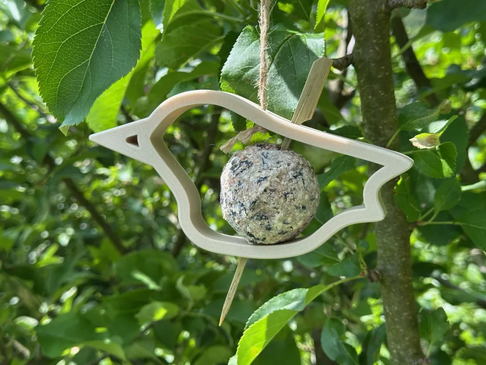 Garden Birds Fat Ball Feeder v2 - Free 3D Print Model - MakerWorld