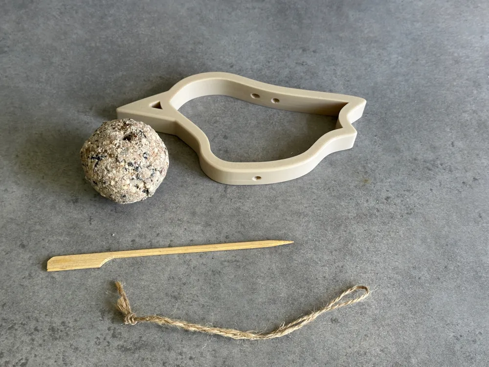 Garden Birds Fat Ball Feeder v2 - Free 3D Print Model - MakerWorld