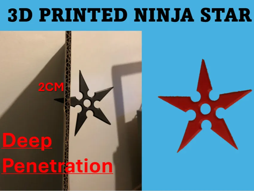 3d printed ninja star! (DANGEROUS) by PolyNova MakerWorld: Download ...