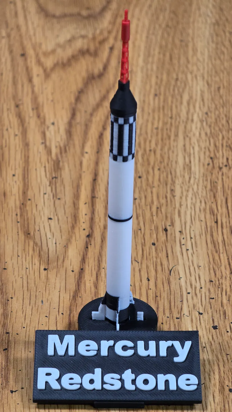 Mercury Redstone Rocket 1:200 scale Remixed by Youngbru MakerWorld ...