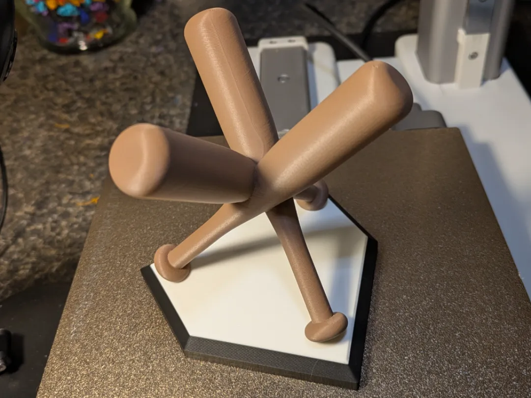 Baseball Display Stand (No AMS) - Free 3D Print Model - MakerWorld