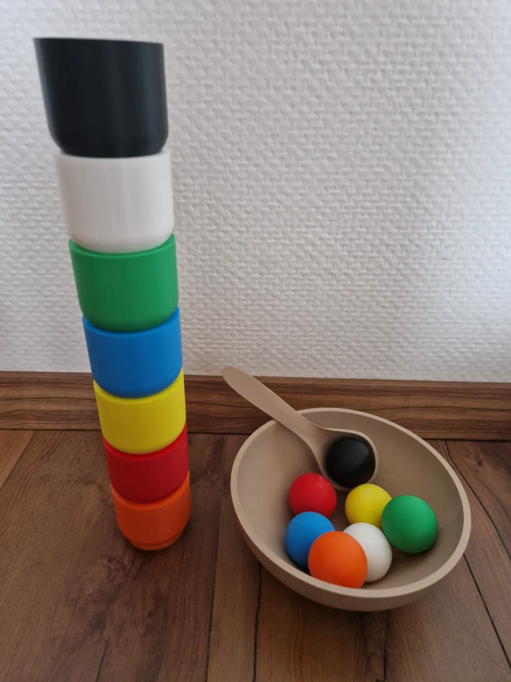 Montessori fun educational balls in cups by AndreCZ MakerWorld ...