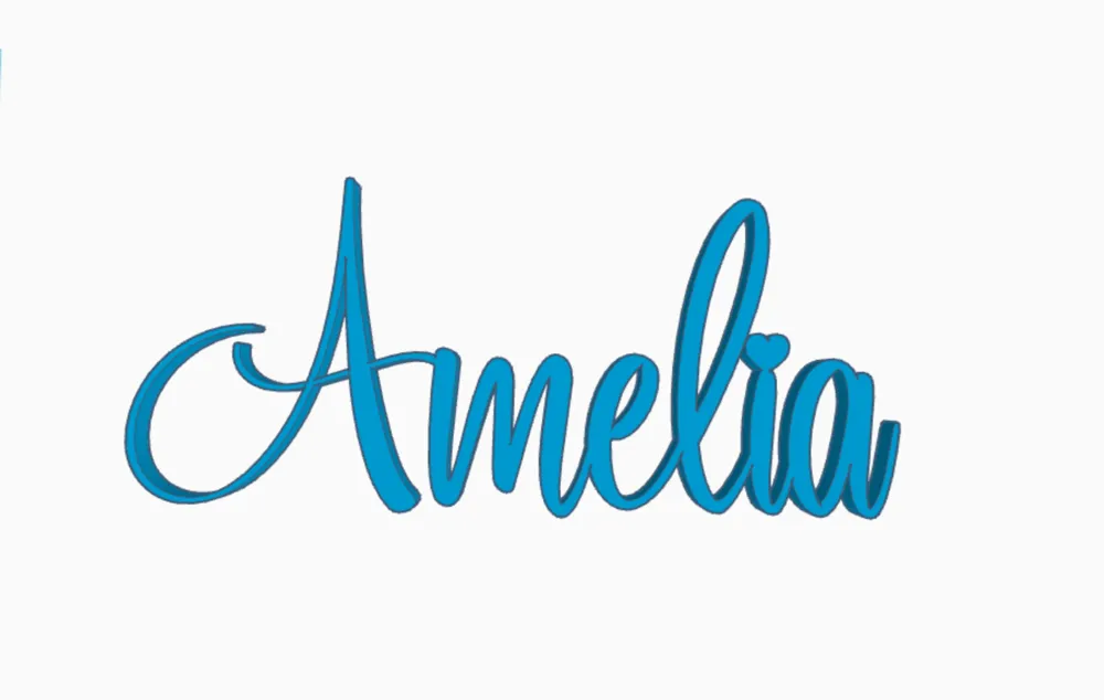 AMELIA name names ornament nameplate by meetoo333 - MakerWorld