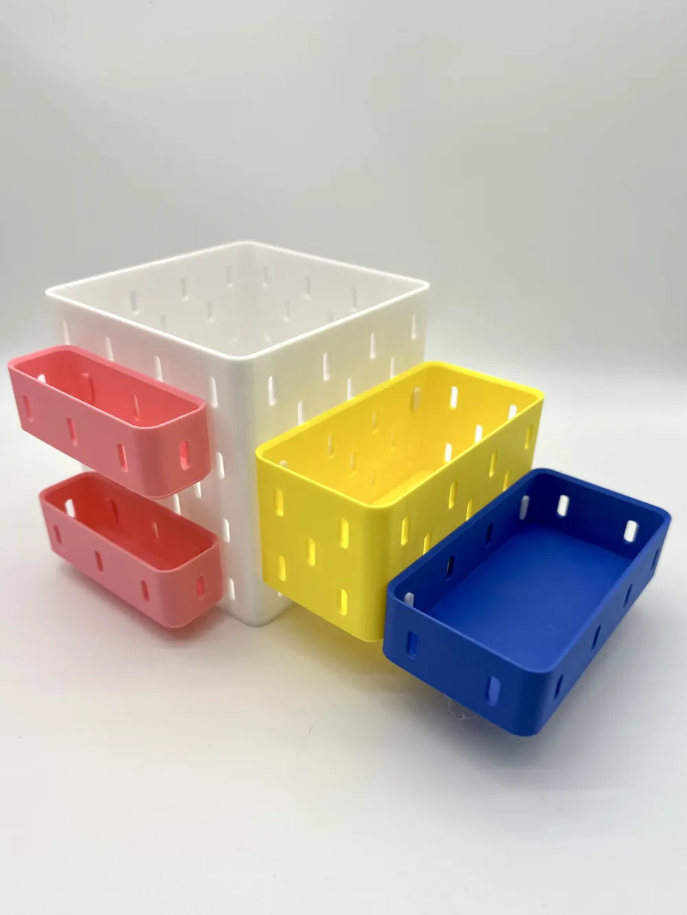 【ZQQ】Modular Stackable and Expandable Storage Boxes for IKEA SKADIS Pegboard (Under 16cm) by ZQQ ...