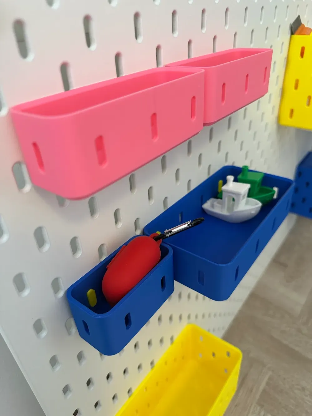 IKEA SKADIS pegboard compatible storage boxes; modular, stackable, and ...