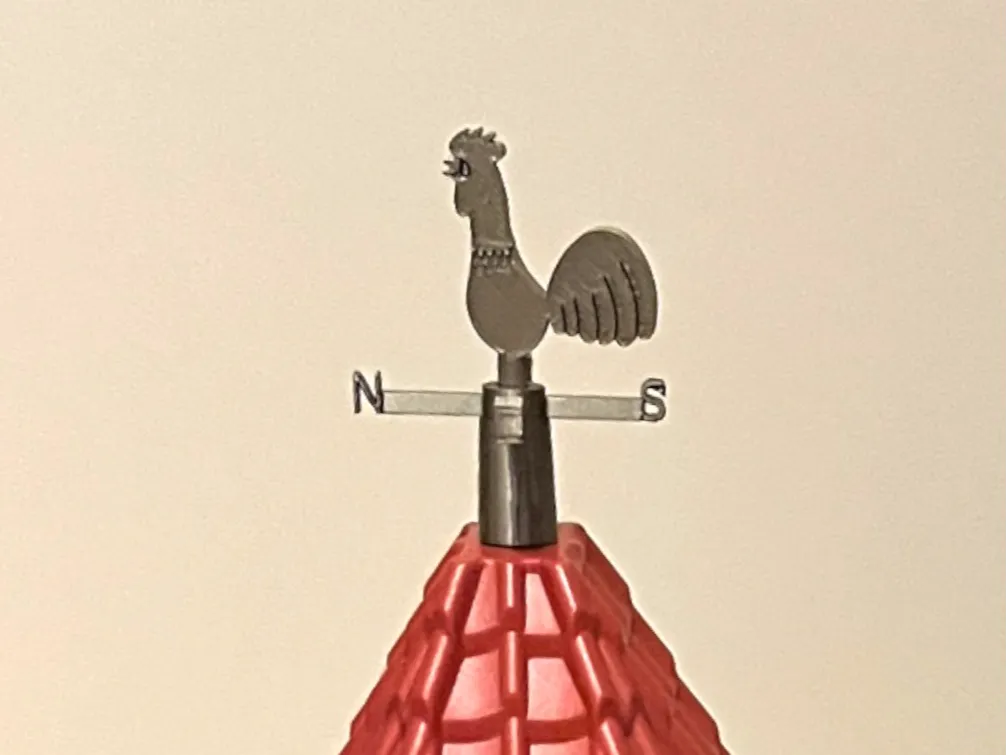 Weather vane for Red Roof Tower Home - Free 3D Print Model - MakerWorld