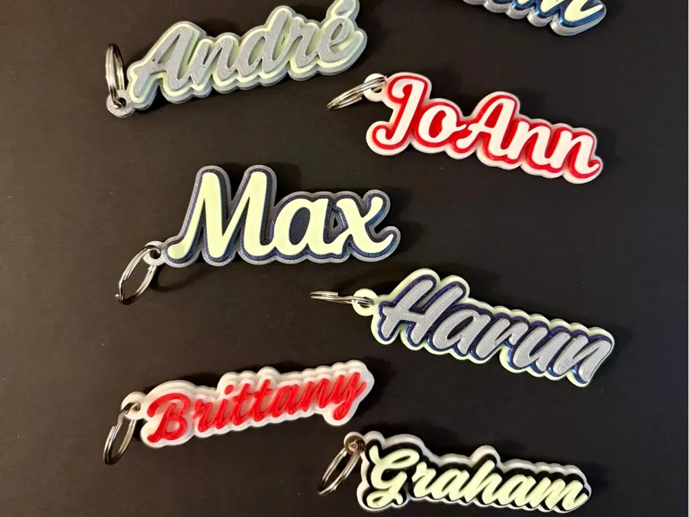 Custom Name Keychain. - Free 3D Print Model - MakerWorld