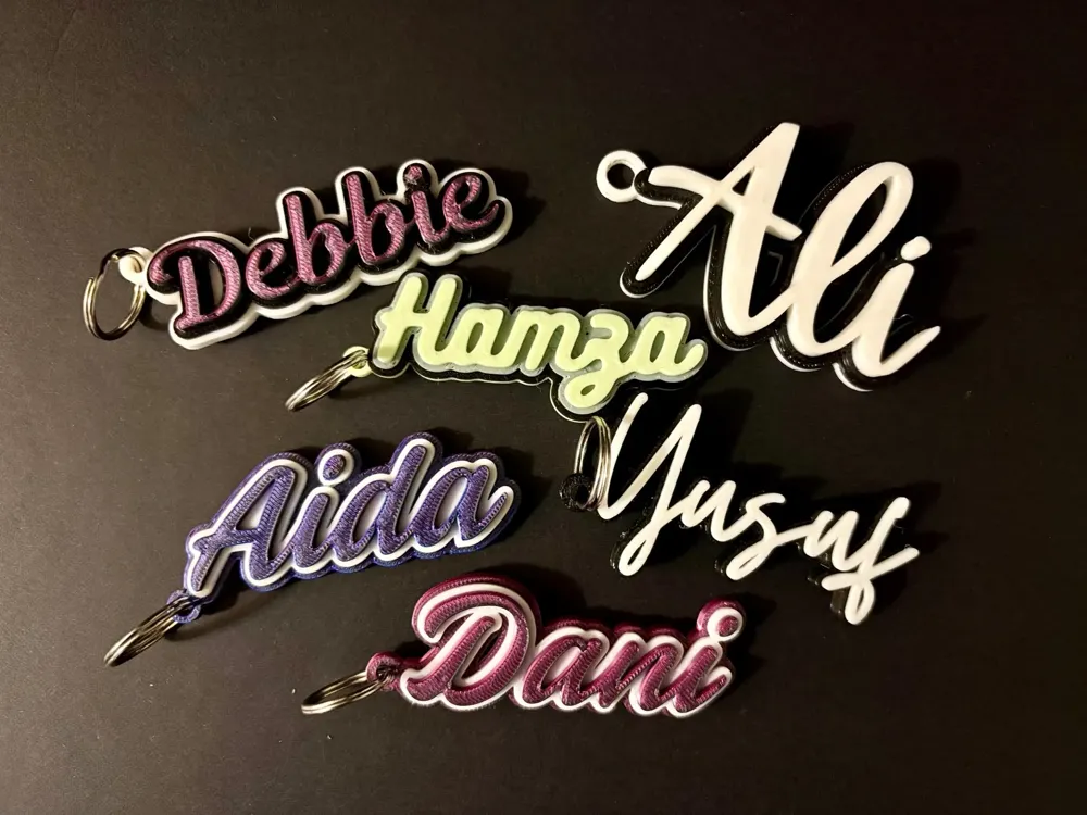 Custom Name Keychain. - Free 3D Print Model - MakerWorld