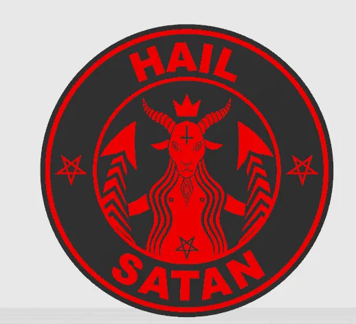 Hail Satan Coaster by Bromigo77 - MakerWorld