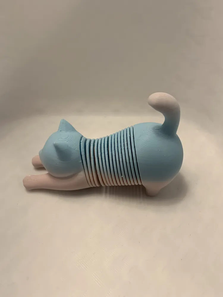 Stretching Spring Cat - Free 3D Print Model - MakerWorld