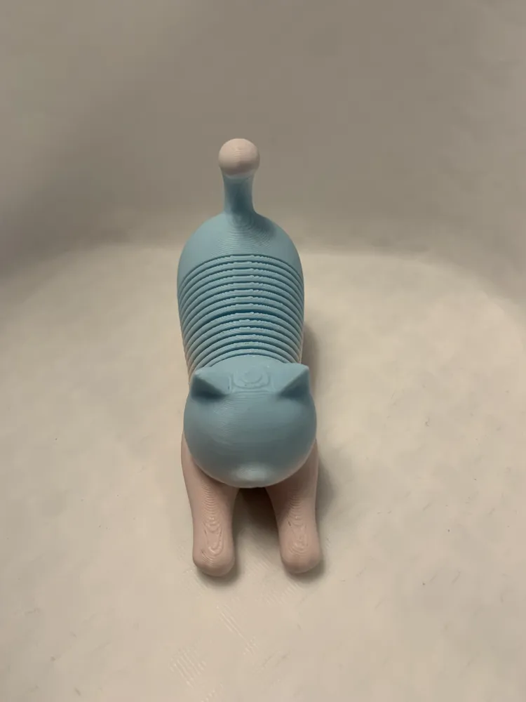 Stretching Spring Cat - Free 3D Print Model - MakerWorld