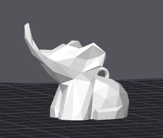 Cute Low Poly Elephant keychain Remixed by Immax MakerWorld: Download ...