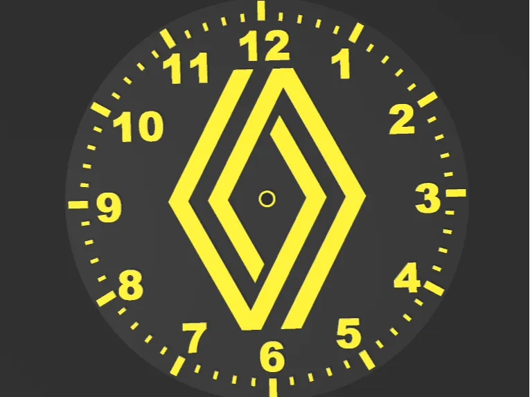 Renault Wall Clock - Free 3D Print Model - MakerWorld