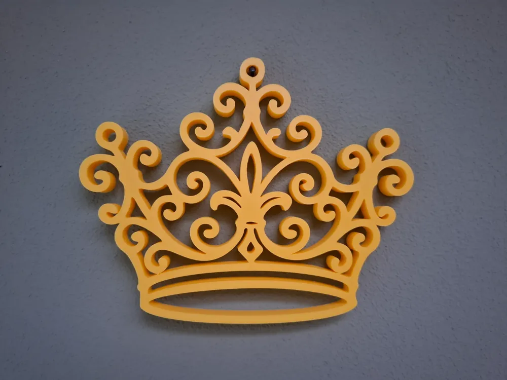 Elegant Crown Wall Decor - Free 3D Print Model - MakerWorld