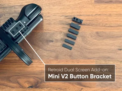 Retroid Dual Screen - Mini Button Bracket - Free 3D Print Model ...