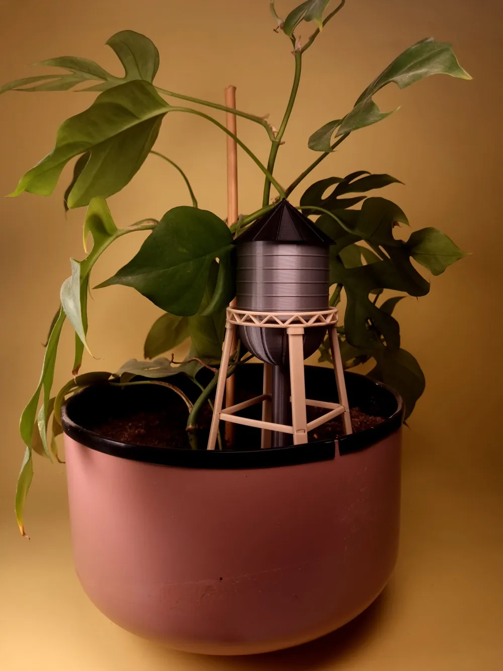Rootower – A Water Tower Self-Watering Plant Care - Free 3D Print Model ...