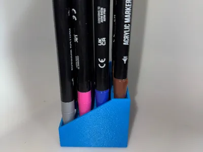 Acrylic marker holder by ZiwtinjaMakerWorld: Download Free 3D Models
