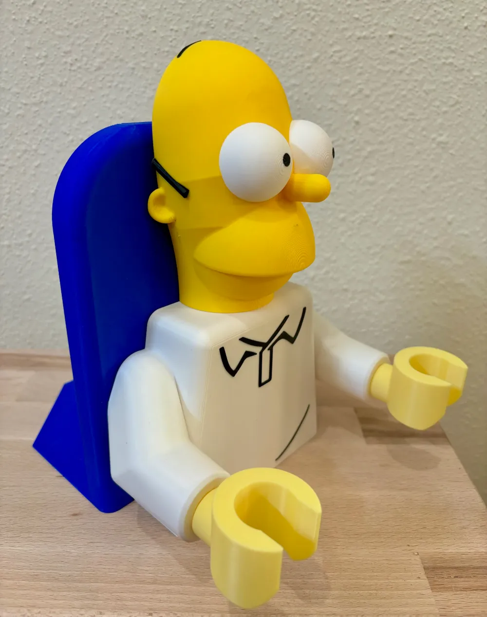 Homer Simpson Brick Bookend by Acheituno - MakerWorld