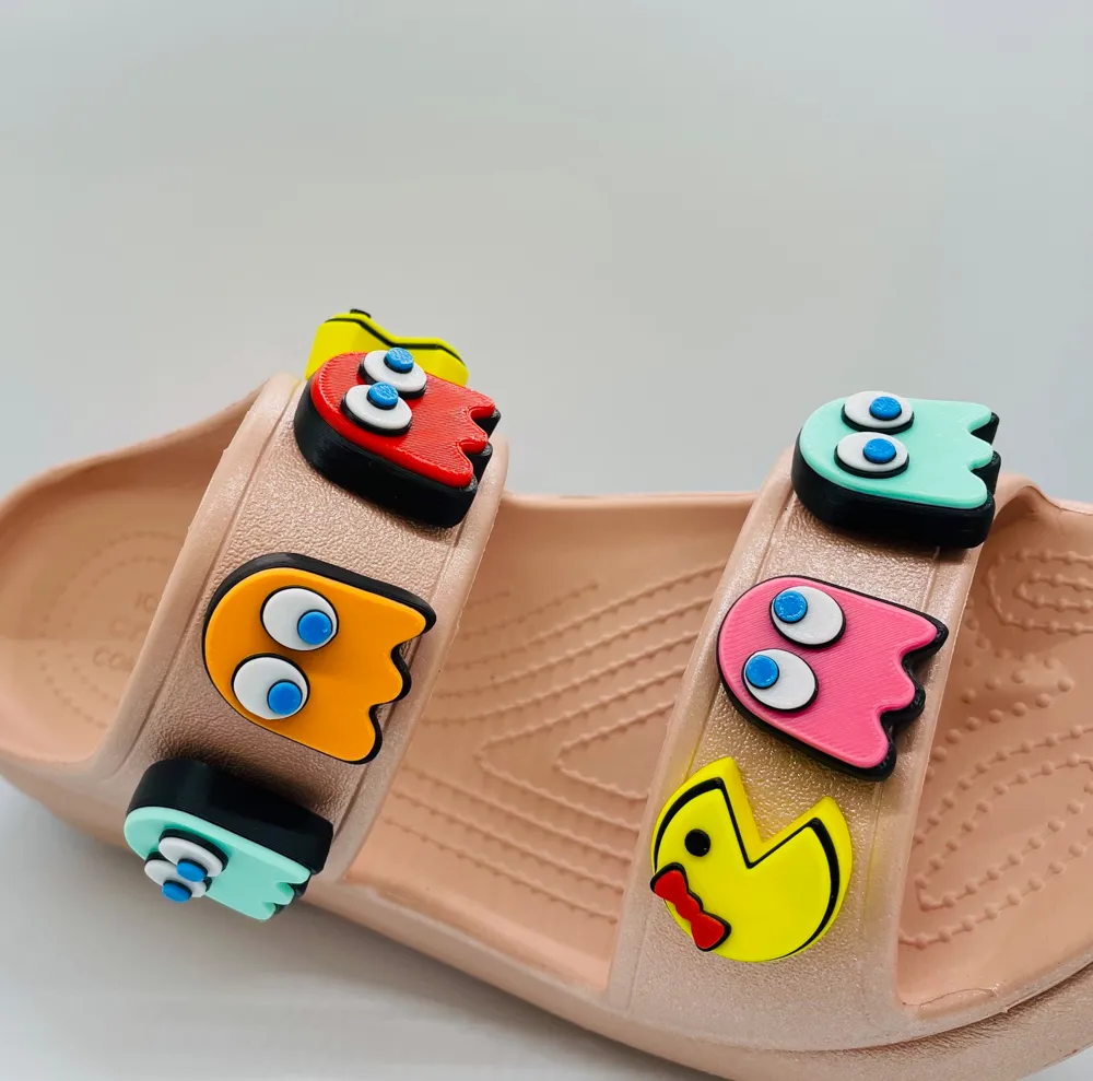 Pac-Man & Ms Pac-Man Shoe Charms by FunFam3D - MakerWorld
