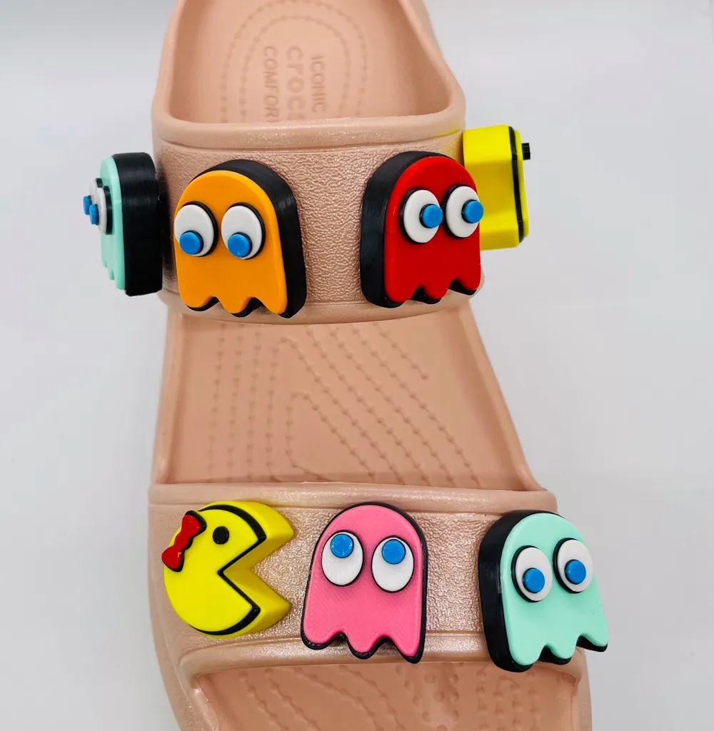 Pac-Man & Ms Pac-Man Shoe Charms by FunFam3D MakerWorld: Download Free ...