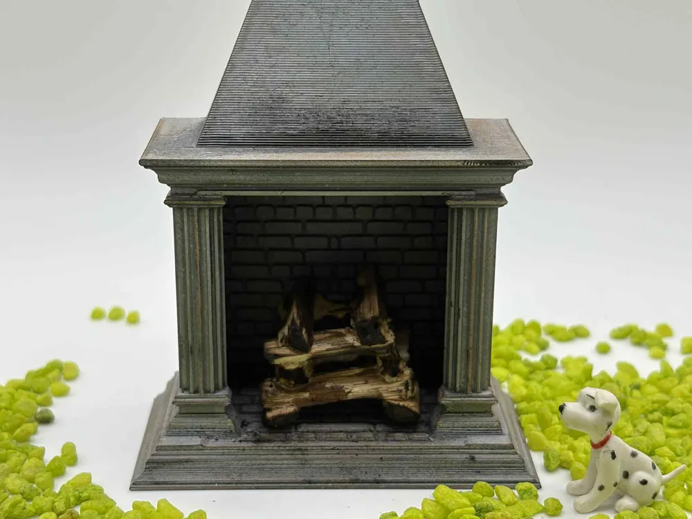 Brick fireplace, scale 1:20 by Nasik MakerWorld: Download Free 3D Models