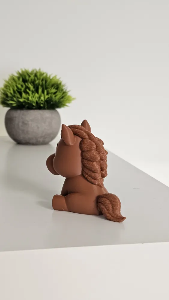 Mini Horse - Pony - With Fuzzy Mane - Free 3D Print Model - MakerWorld