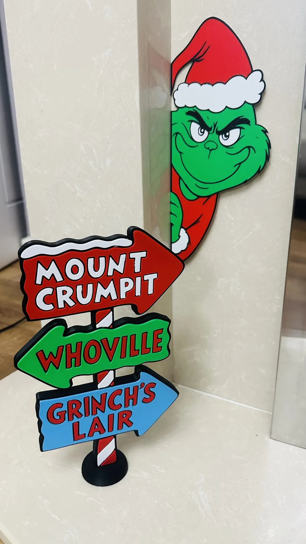 Grinch - Whoville Directional Signpost - Free 3D Print Model - MakerWorld