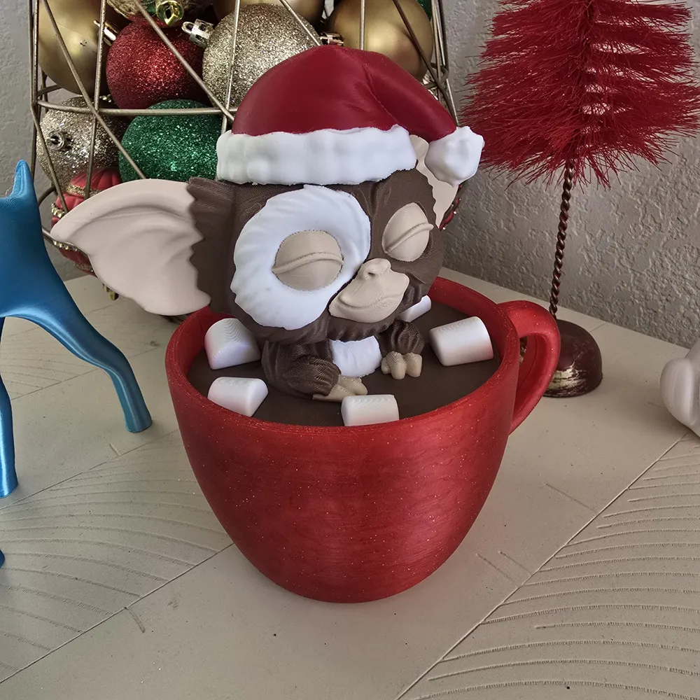 Mogwai in a Mug Christmas Gizmo Gremlins Holiday - Free 3D Print Model ...
