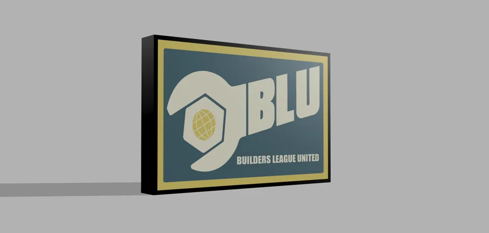 Team Fortress 2 - Blu Sign Lightbox by user_113265129 - MakerWorld