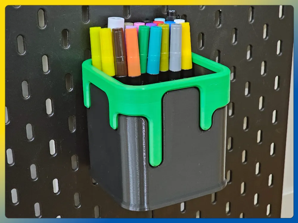 Drippy Bucket Pencil / Brush Holder for IKEA Skadis (Square; no AMS ...