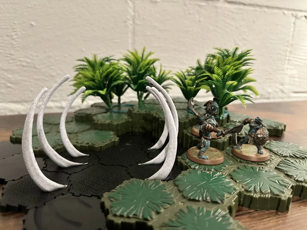 Heroscape Custom Terrain - Giant Skeleton Tar Pit Remixed by Trailhead ...