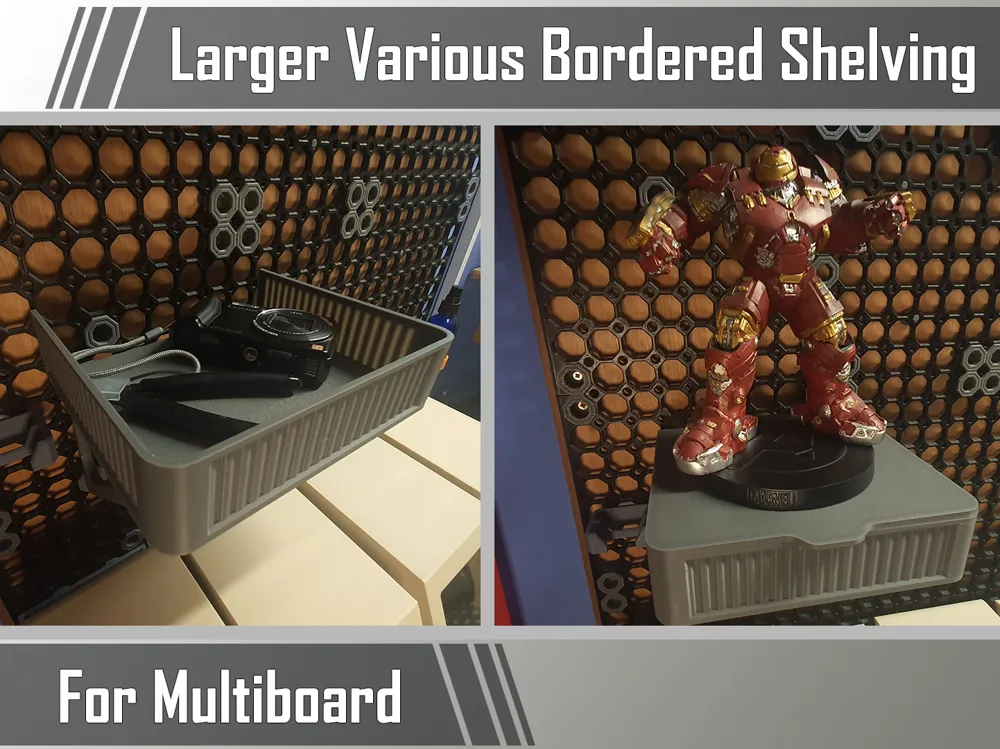 Large Multiboard Shelf with borders and Lid by warlogh - MakerWorld