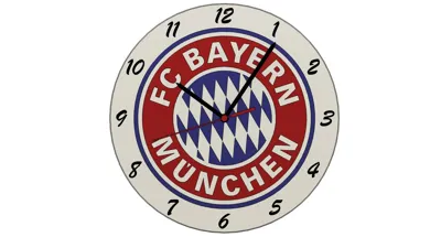 FC Bayern Logo Clock by Scubafan - MakerWorld