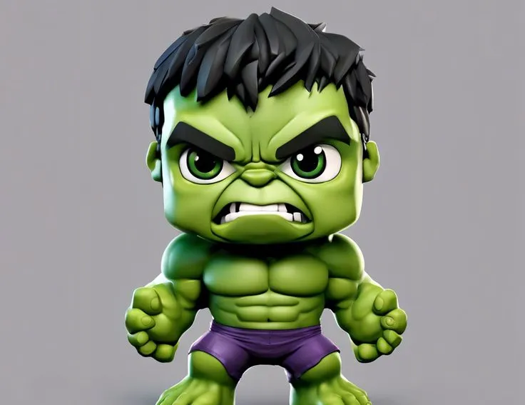 Baby Chibi Hulk Cute Kawaii 3D Model by TeraBite - MakerWorld