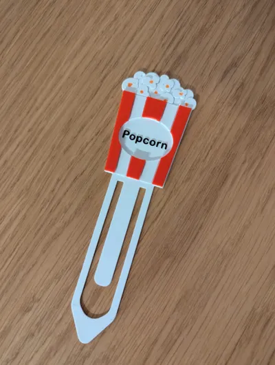 Popcorn Bookmark Remixed by CodeMakor - MakerWorld