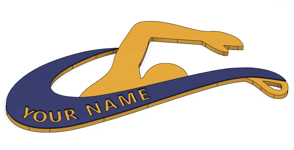 Swim Keychain by FrancescoM - MakerWorld