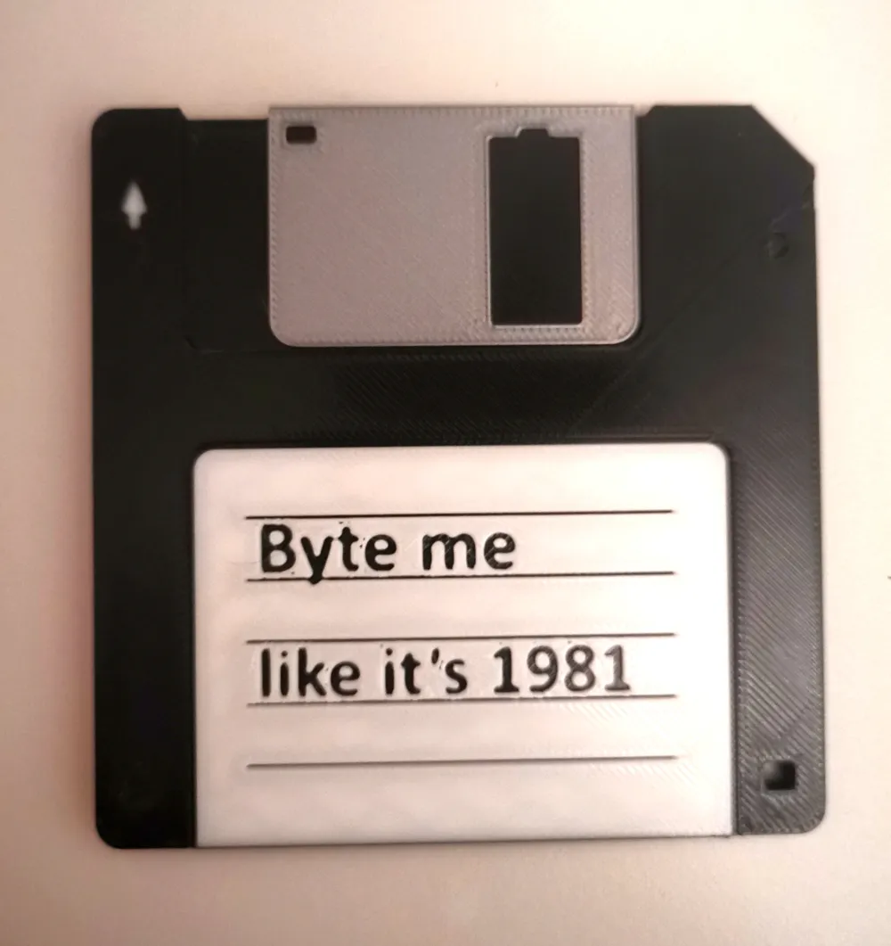 Floppy Disk Coaster - Text and No Text Versions by Entropy_172 - MakerWorld