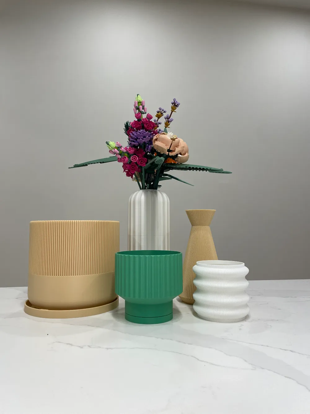 Large Modern Flower Pot w/pan by charlie designs - MakerWorld